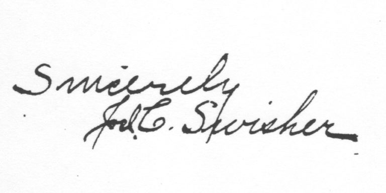 Sincerely signature | Sincerely, Joel C. SwisherSincerely, Joel C. Swisher
